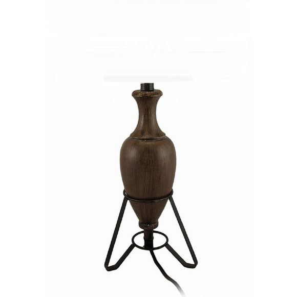 Zeckos | Accents | Set Of 2 Wood Look Torpedo Urn Table Lamp Bases ...